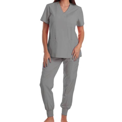 Busydd Scrubs For Women Set V Neck Short Sleeve Scrubs Tops For Women