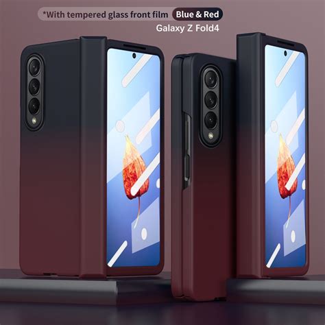 Samsung Z Fold 4 Case Magnetic Gradient Tempered Glass Case For Samsung