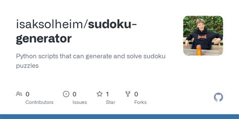 Github Isaksolheimsudoku Generator Python Scripts That Can Generate And Solve Sudoku Puzzles