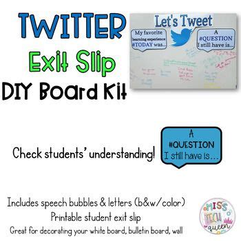 Exit Ticket Template Interactive Bulletin Board Exit Slips Check Understanding