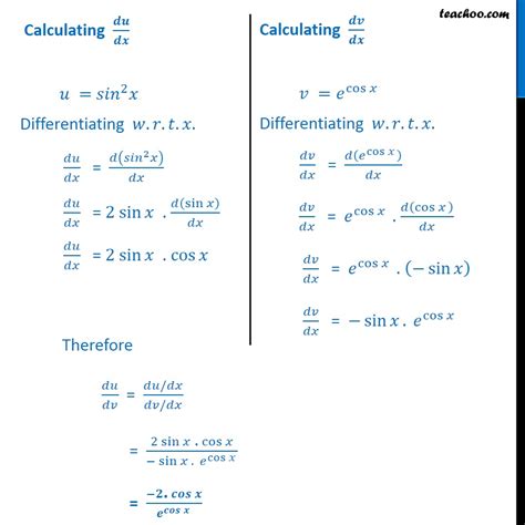 Example 48 Differentiate Sin2 X Wrt Ecosx Chapter 5