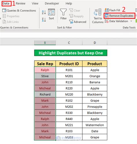 How To Highlight Duplicates But Keep One In Excel 4 Methods