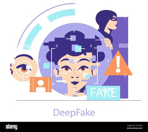 Cybercrime Concept An Illustration Exposing The Deceptive World Of Deepfake Technology With A