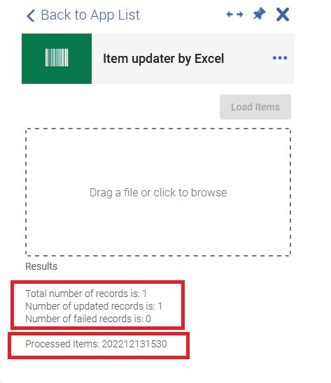 How To Use The Item Updater By Excel Cloud App To Update The Item