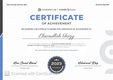 Ehsanullah Faizy On Linkedin Alhamdulillah I Received My Certificate In Graphic Designing From…