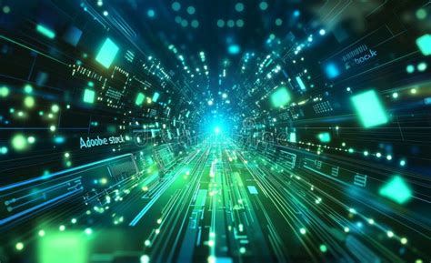 Abstract Futuristic Circuit Board Illustration With Various Technology Elements Circuit Board