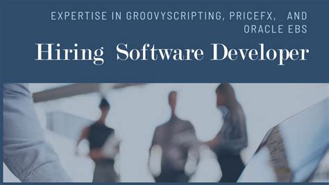 Software Developer Groovy Scripting Pricefx Oracle Ebs Software Developer Groovy Scripting Pricefx Oracle Ebs