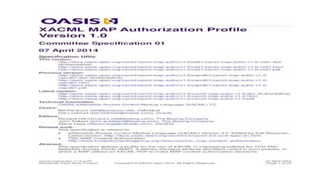 xacml map authorization profile version 1 oasisdocs oasis xacml xacml map authz v1 0
