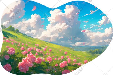 장미밭 배경 Png Svg
