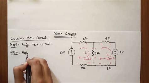 Mesh Analysis Example Problem Solution YouTube