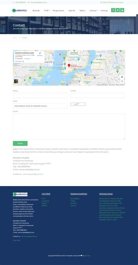 website kampus custom colorlib template codeigniter 3 x support php 7