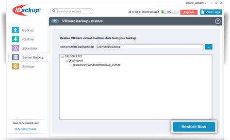 Restore VMware Machines