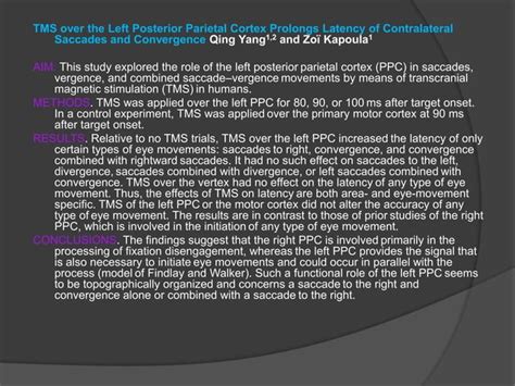 Posterior Parietal Cortex Ppt