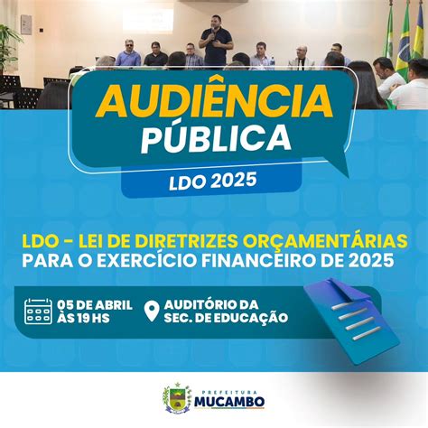 Audiência Pública Sobre A Lei De Diretrizes Orçamentárias Ldo Para O