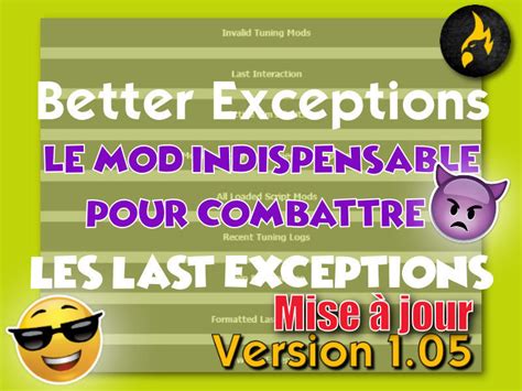 ️tuto Nouveau Mod Sims 4 ️ Anti Le Mod Better Exceptions Prise En
