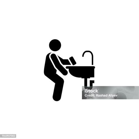 청소 싱크대 아이콘을 누릅니다 작업자 아이콘의 요소입니다 프리미엄 품질의 그래픽 디자인 아이콘입니다 웹사이트 웹 디자인에 대 한 표지판 및 기호 컬렉션 아이콘 가구에 대한
