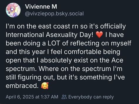 Happy International Asexuality Day Viv Made This Announcement On
