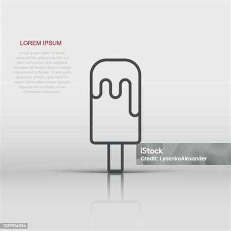 플랫 스타일의 아이스크림 아이콘 흰색 고립 된 배경에 선대 벡터 그림입니다 소르베 디저트 비즈니스 컨셉 감기와 독감에 대한 스톡 벡터 아트 및 기타 이미지 Istock