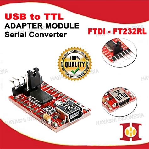 Jual Ftdi Ft232rl Ft232 Usb To Ttl Serial Converter Adapter Module Terbaik Shopee Indonesia