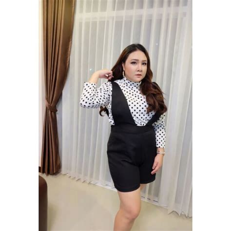 เซ็ตเอี๊ยมสาวอวบ เสื้อ เอี๊ยมกางเกง Shopee Thailand