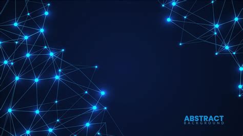 Premium Vector Glowing Plexus Line Network Connection Dot Abstract