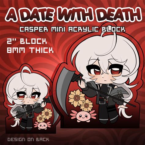 Preorder Adwd A Date With Death Acrylic Block Casper Sunflower Charm