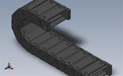 弯曲半径75内高30两侧打开型封闭式拖链 DMD30CD 30 100 75R 12 A 10 V 10 SOLIDWORKS 2018