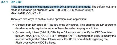Ptn3460 With 4 Lane Source Nxp Community