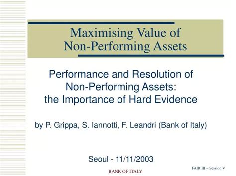 Ppt Maximising Value Of Non Performing Assets Powerpoint Presentation Id7086