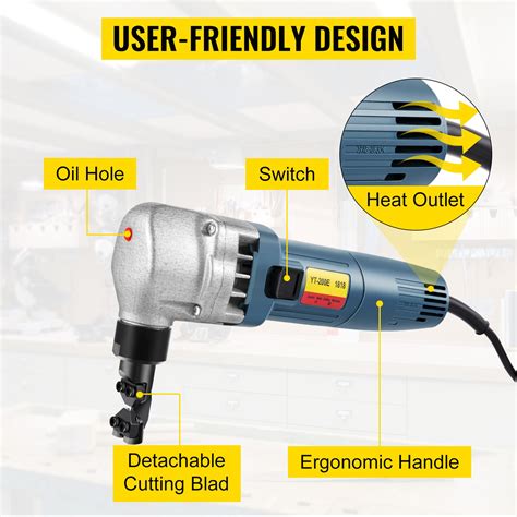 Vevor Sheet Metal Nibbler 380w Electric Metal Nibbler 1800rpm High