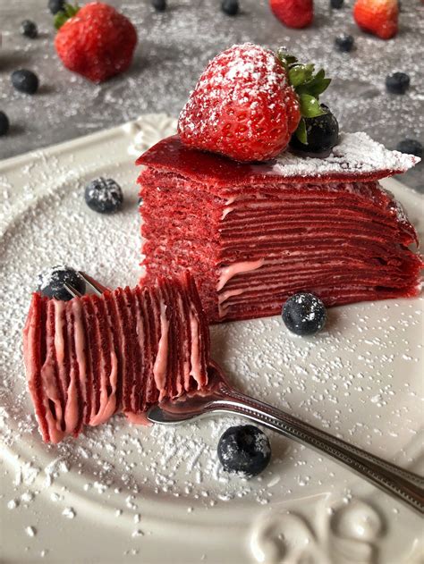 Red Velvet Crepe Cake Recipe
