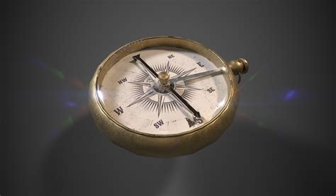 Artstation Old Compass Mid Poly