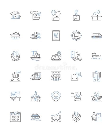 product development line icons collection innovation prototyping