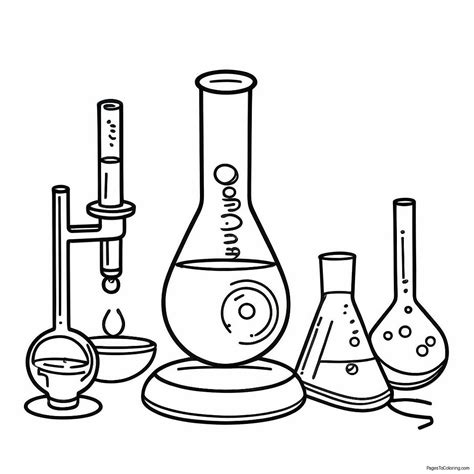 Science Lab Coloring Page 27773 22419