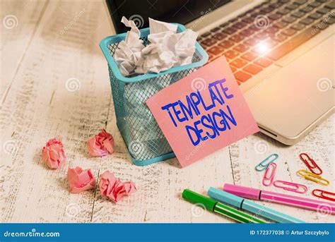 Word Writing Text Template Design Business Concept For An Overall Layout Or Blueprint With A