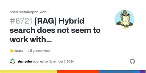 Rag Hybrid Search Does Not Seem To Work With Chinesejapanese · Open