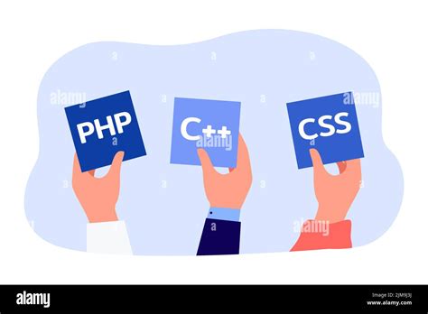Hands Holding Symbols Of Different Programming Languages Programmers