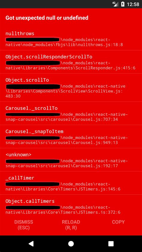 Got Unexpected Null Or Undefined · Issue 283 · Meliorencereact Native