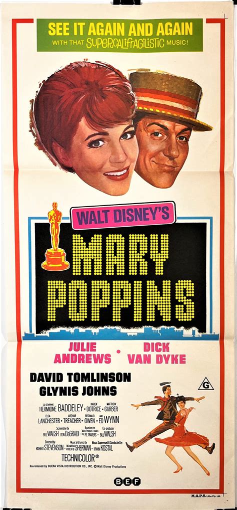Lot Mary Poppins 1964 Walt Disney Starring Julie Andrews And Dick Van Dyke Directed By Robert