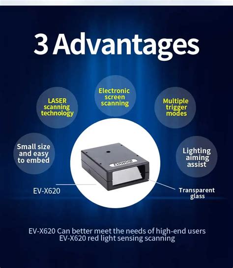 EVAWGIB Fixed Barcode Scanner USB TTL RS Interfaces D Wired Laser Barcode Scanner Module