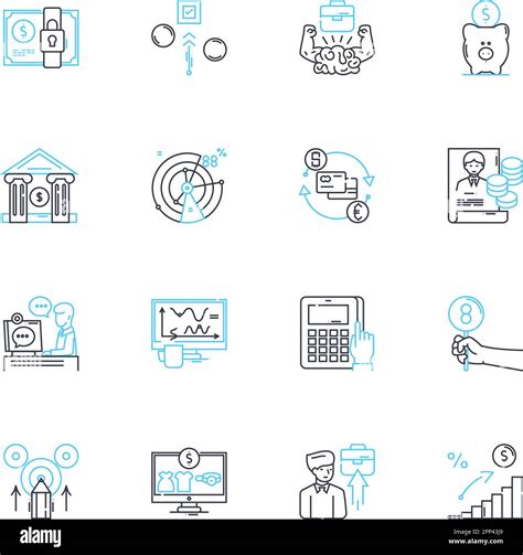Time Management Linear Icons Set Prioritization Scheduling