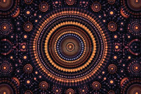 A Symmetrical Pattern Of Dots On A Surface With Rotational Symmetry Stock Illustration