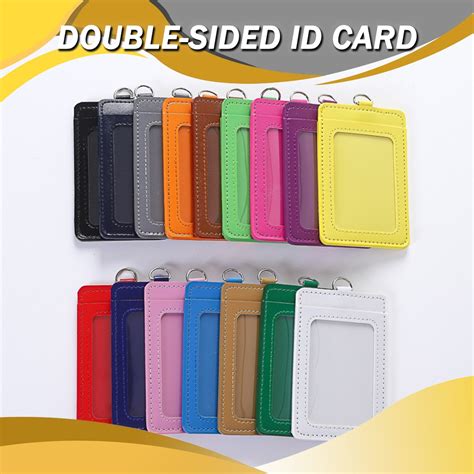 25pcs Pu Leather Card Holder Double Sided Single Sided Id Holder