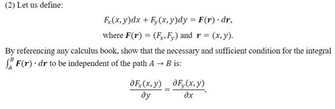 solved 2 ﻿let us define fx x y dx fy x y dy f r dr