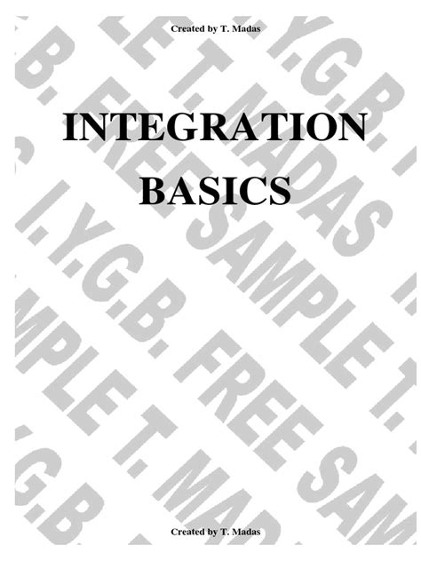 A Level Maths Integration Pdf
