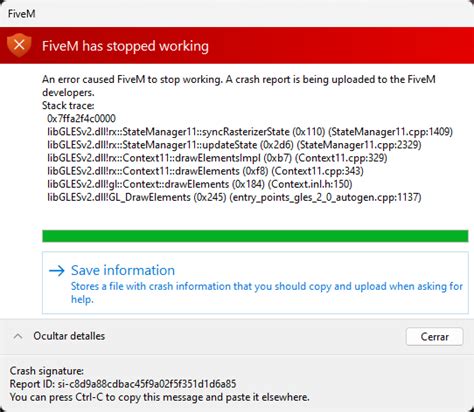 infinite crash libglesv2 dll fivem client support cfx re community