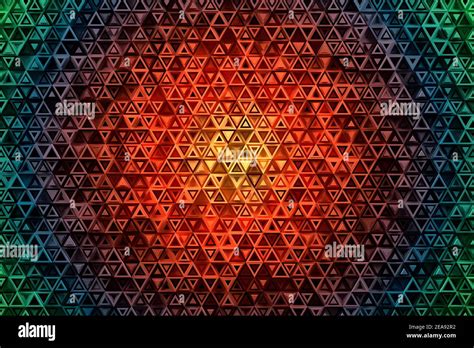 Abstract Geometric Pattern Or Background Made Of Chaotic Triangle Surface Polygons 3d Rendering