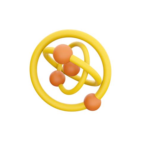 3d Render Atom Icon 3d Render Atom Icon On White Background 22280561 Png