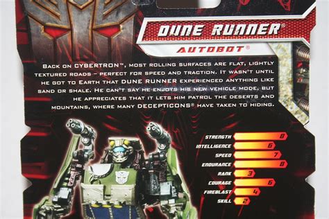 Transformers Revenge Of The Fallen Dune Runner Scout Class Figure Parry Game Preserve