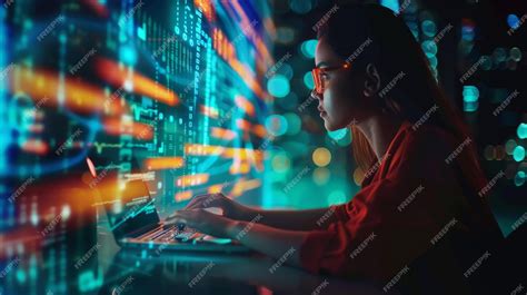 During The Night A Woman Is Thinking Of Data Analytics Information